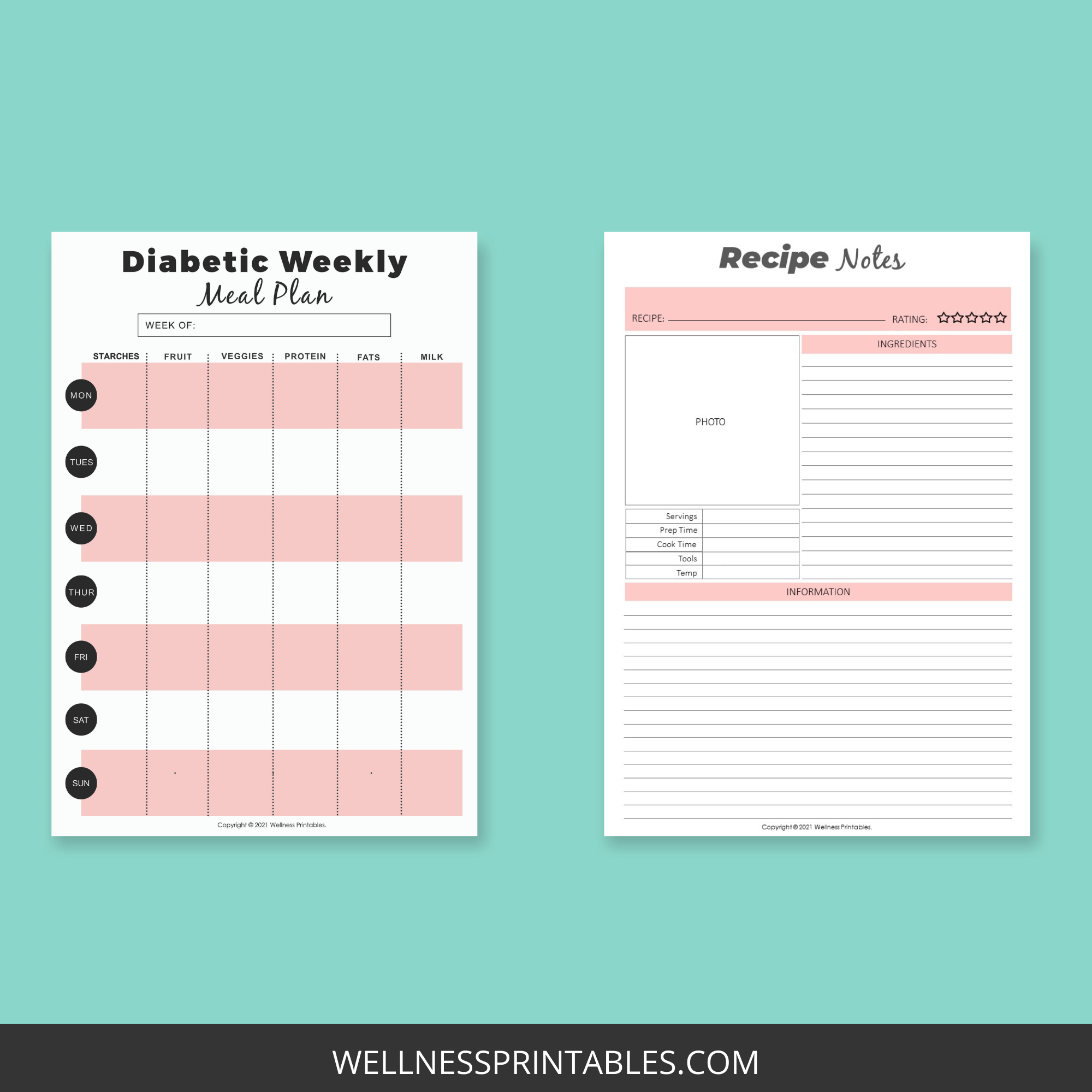 7 -Day Diabetes Meal Plan (with Printable Grocery List) - Diabetes ...