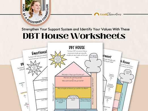 Dialectical Behavior Therapy (DBT) House Worksheets | Gentle ... - Worksheets Library