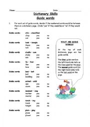 Free dictionary guide words worksheet, Download Free dictionary guide ...