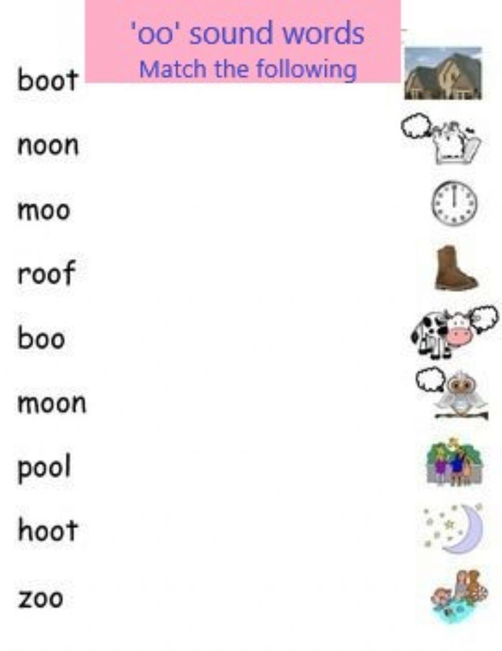 oo Words | Blending Phonics Phase 3 - Worksheets Library