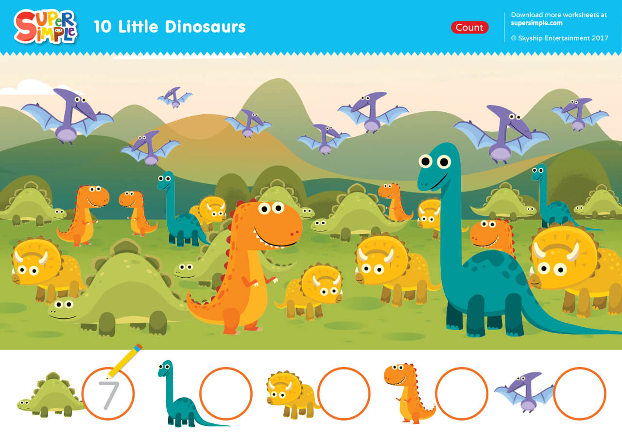 Dinosaur Sheet - Use Whole Numbers to Count up to 20 SEND - Worksheets ...
