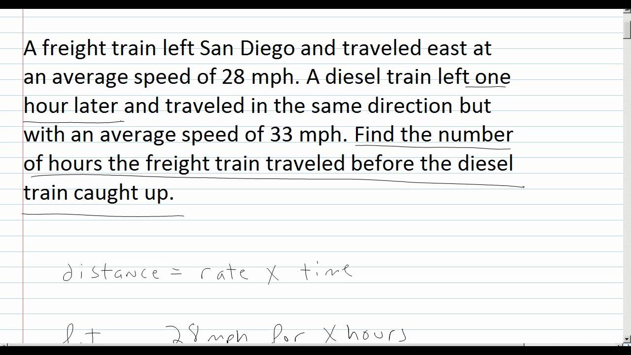 Distance Word Problems - Worksheets Library