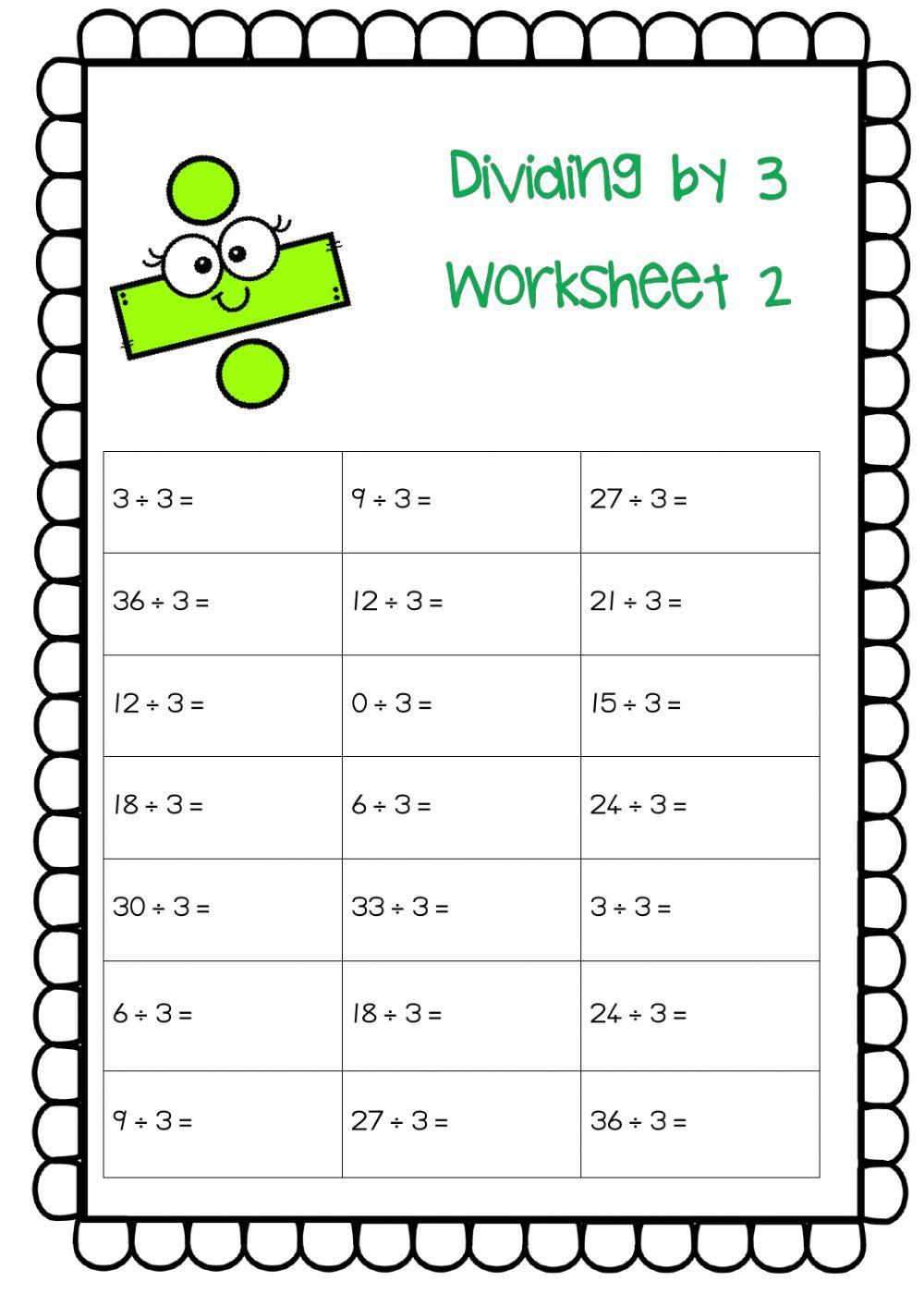 Grade 3 Division Worksheets | Free Printables | Math Worksheets ...