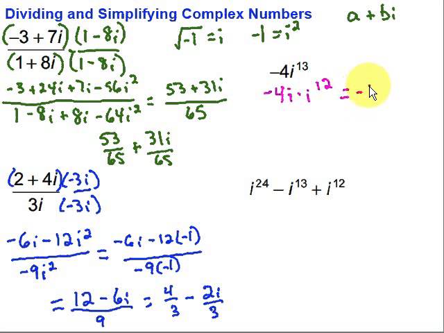 Complex numbers - Multiplying and Dividing - YouTube - Worksheets Library