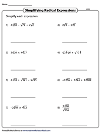 Radicals Worksheets - Worksheets Library
