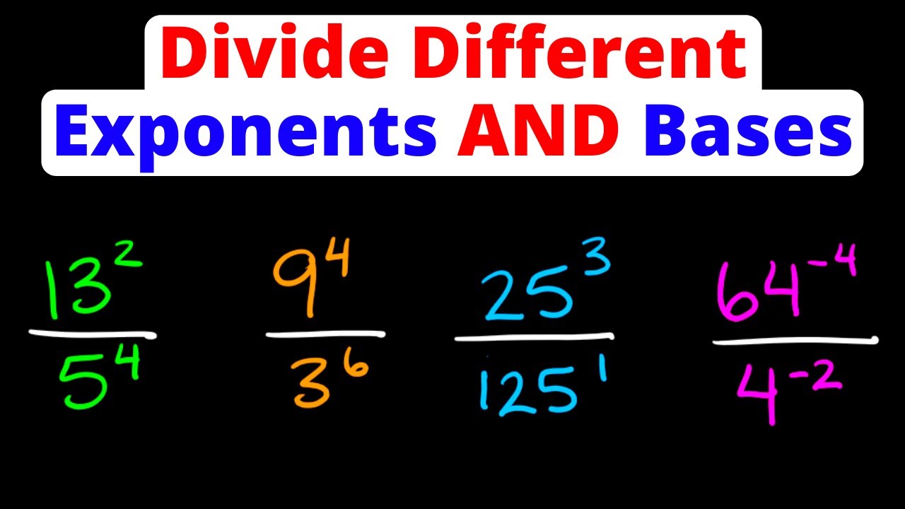 Dividing Exponents with Different Powers AND Bases | Eat Pi ...