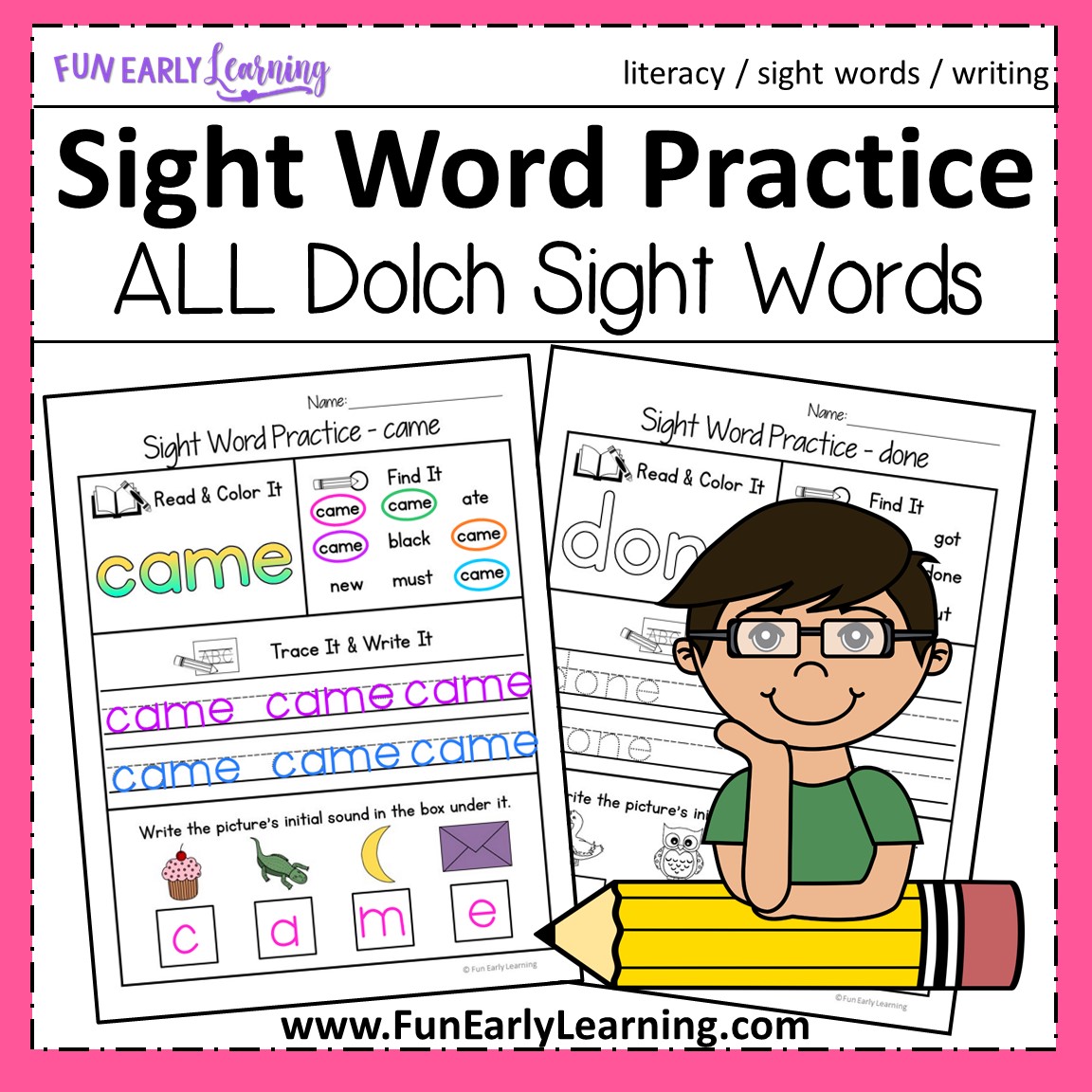 Dolch Sight Word Practice Bundle - Worksheets Library