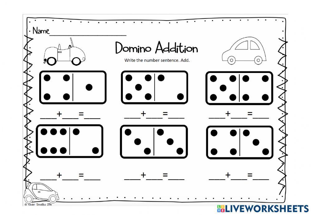 Domino Addition activity | Live Worksheets - Worksheets Library