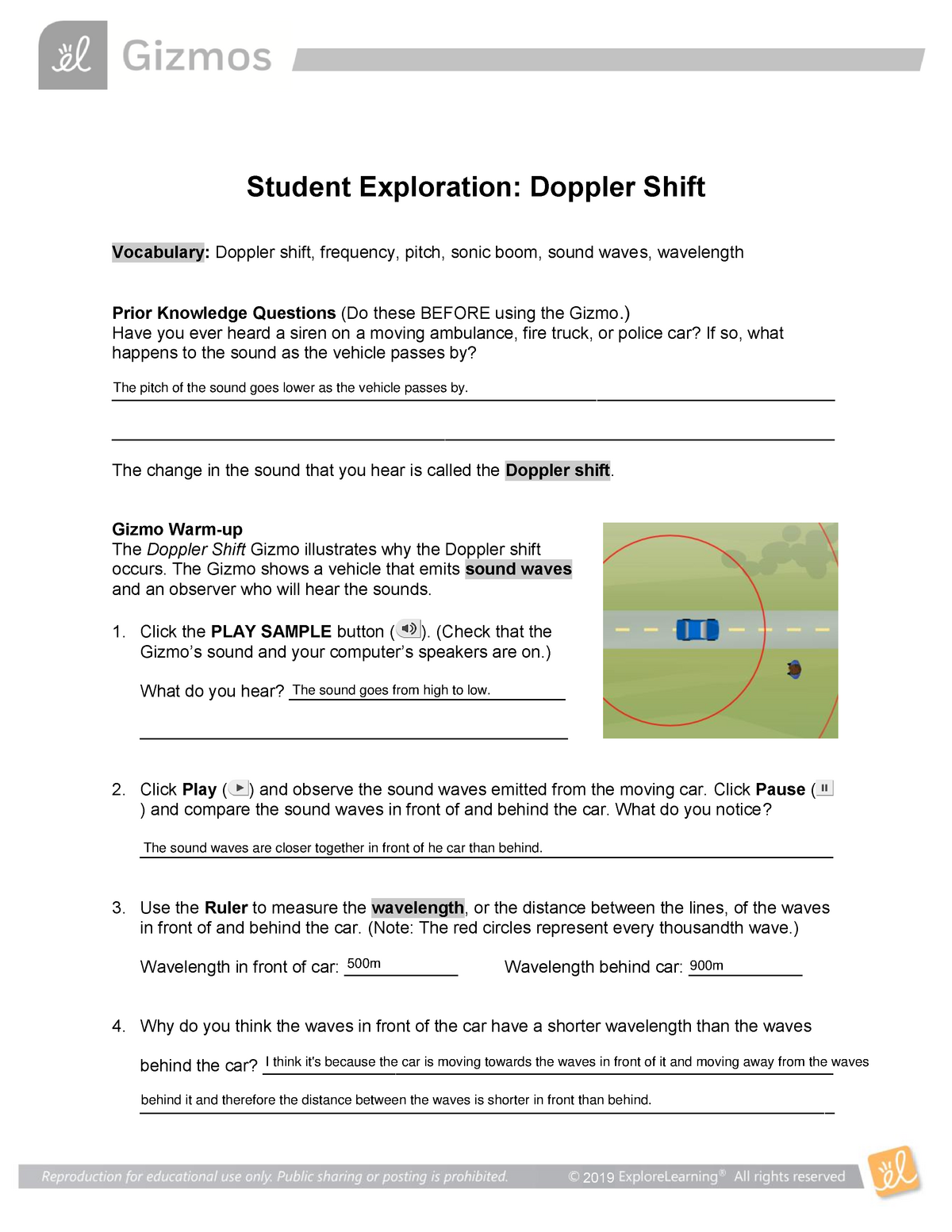 Solved Worksheet for Exploration 18.4: Doppler Effect and | Chegg.com - Worksheets Library