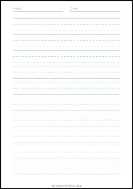 Printable Blank Handwriting Worksheets: Instant Download! - The ...