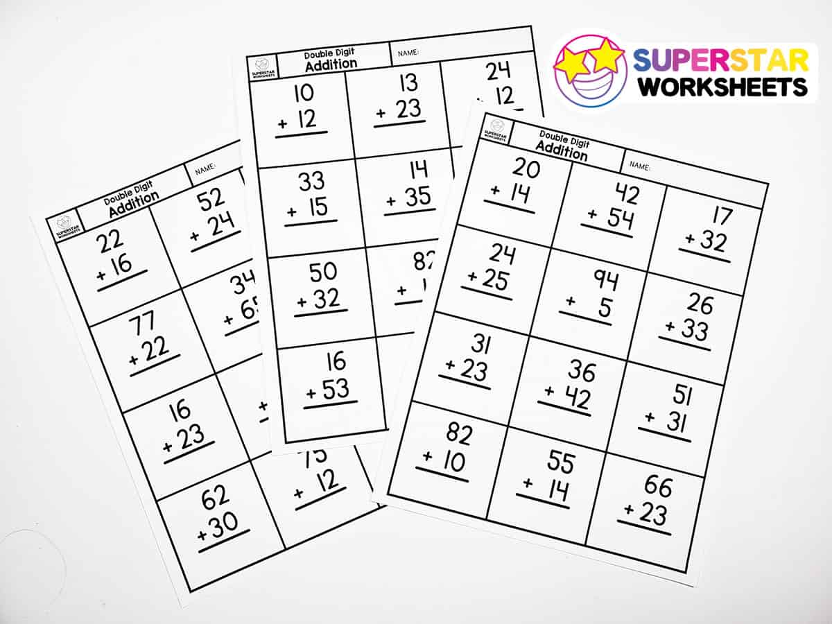 Double Digit Addition Worksheets Tims Printables Worksheets Library