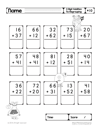 Two Digit Addition (No Regrouping) #10 | Math worksheets ...