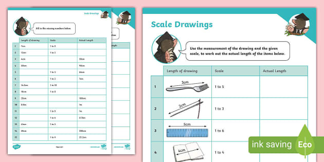 Scale Drawings (teacher made) - Twinkl - Worksheets Library