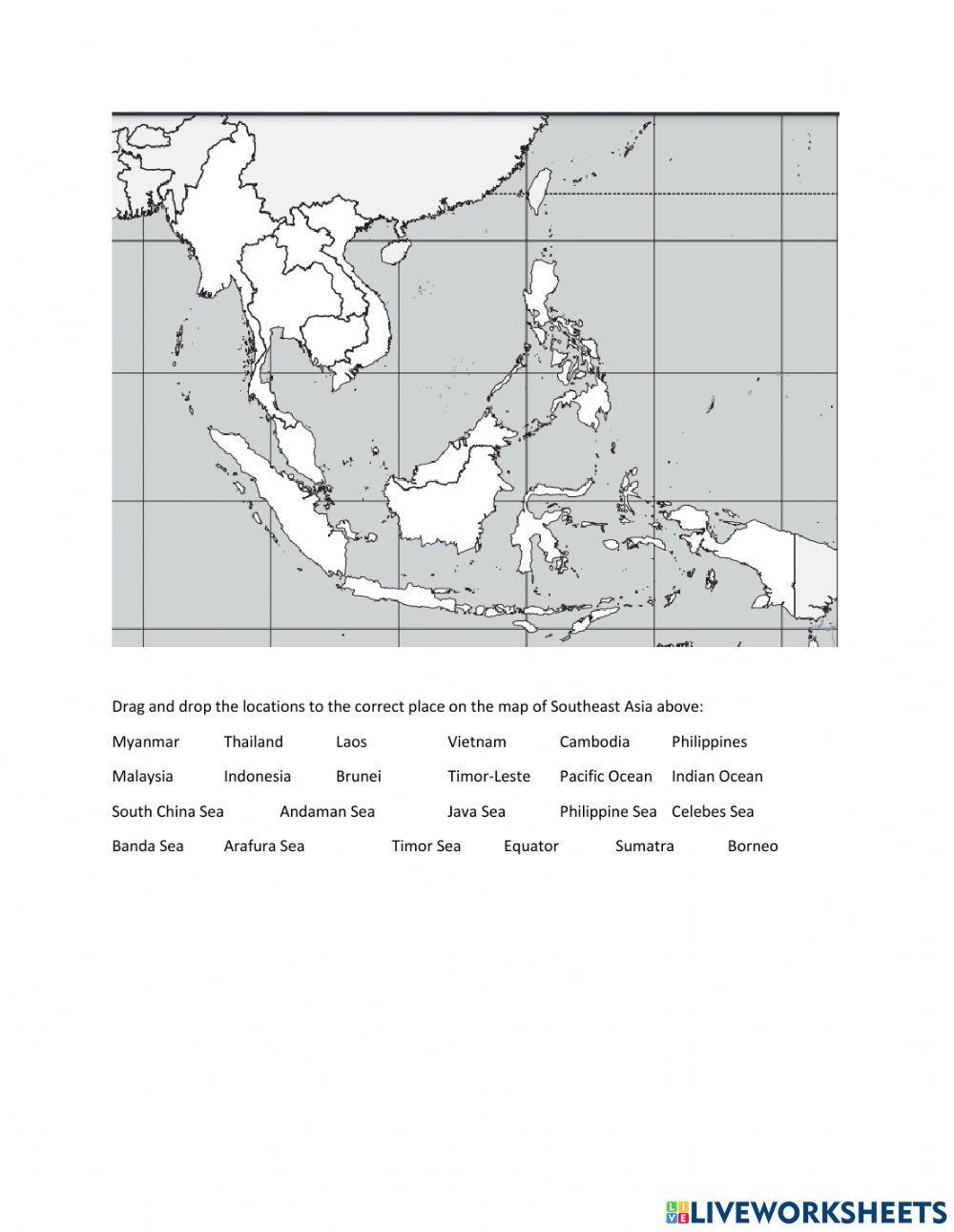 Southeast asia worksheet | Live Worksheets - Worksheets Library