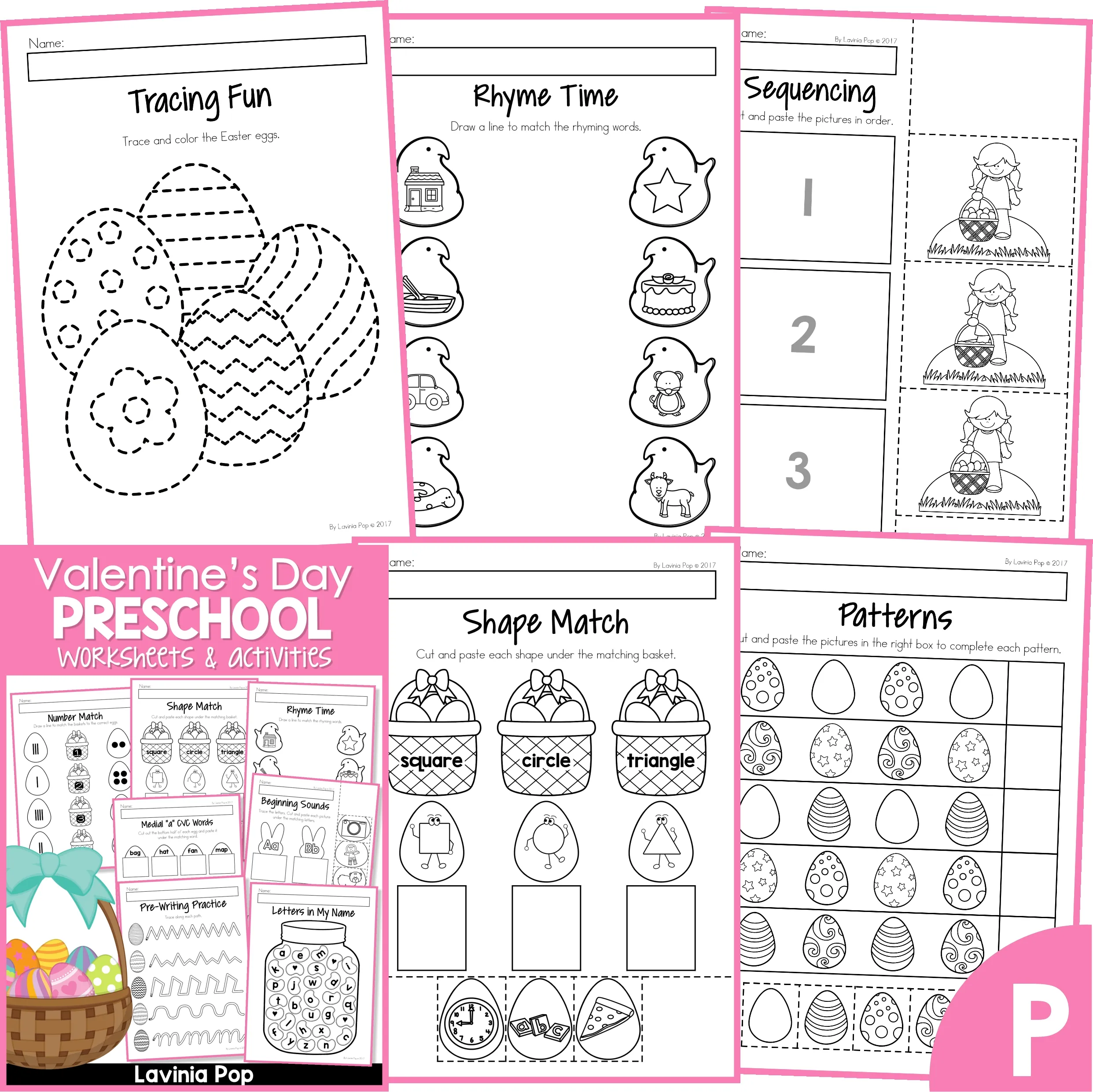 Easter Preschool Worksheets and Activities No Prep - Worksheets Library