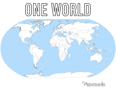 Free Printable Blank World Map - Worksheets Library