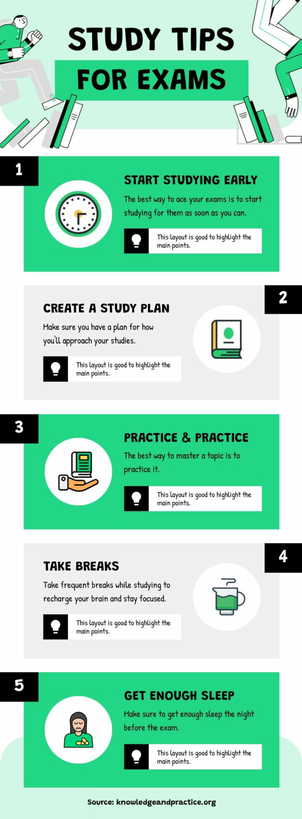 Study Tips for Exams - Piktochart - Worksheets Library