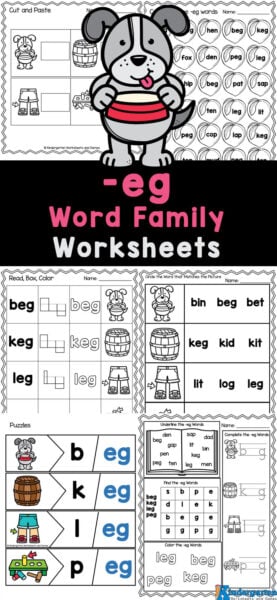 EG Word Family Classroom Poster | Word families, Word family ...