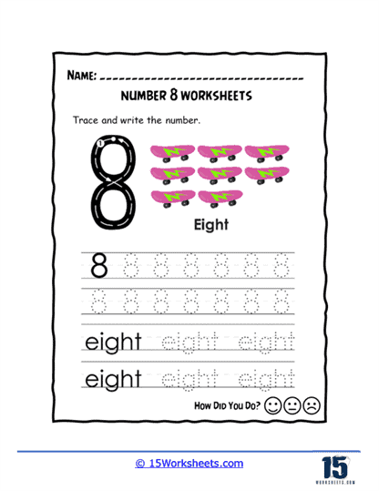 Free Printable Number 8 (Eight) Worksheets for Kids [PDFs] Brighterly ...