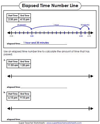 Elapsed Time Worksheets : Math Time Worksheets - Worksheets Library
