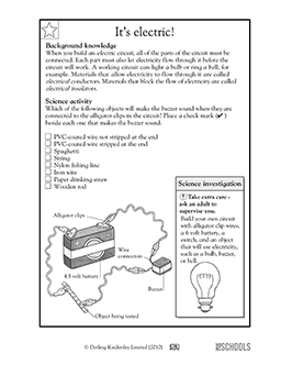 Circuits and Conductors Worksheet for 3rd - 4th Grade | Lesson Planet ...