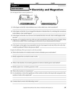 Download The Electricity and Magnetism Worksheet for Grade 3 ...