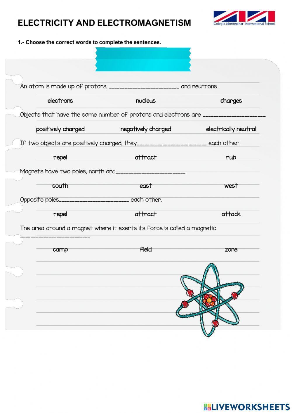 Electromagnets Worksheets
