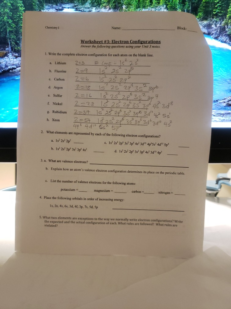 Electron Configuration Worksheet Answers Key Best Of Electron