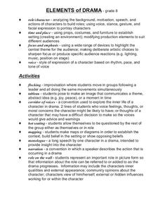 Elements of Drama Lesson Plans & Worksheets Reviewed by Teachers ...