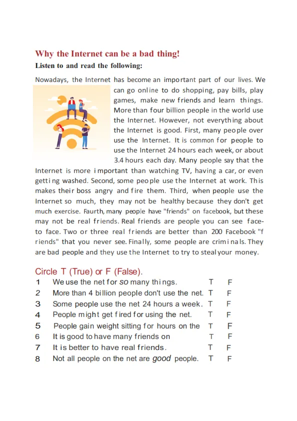 an elementary esl reading comprehension - ESL worksheet by angelll ...