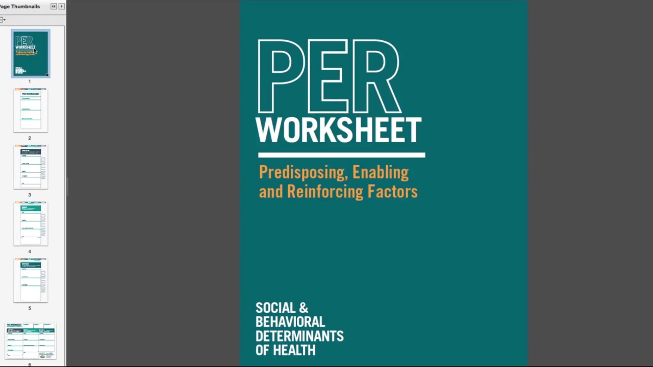 Predisposing Enabling And Reinforcing Factors Worksheets Library