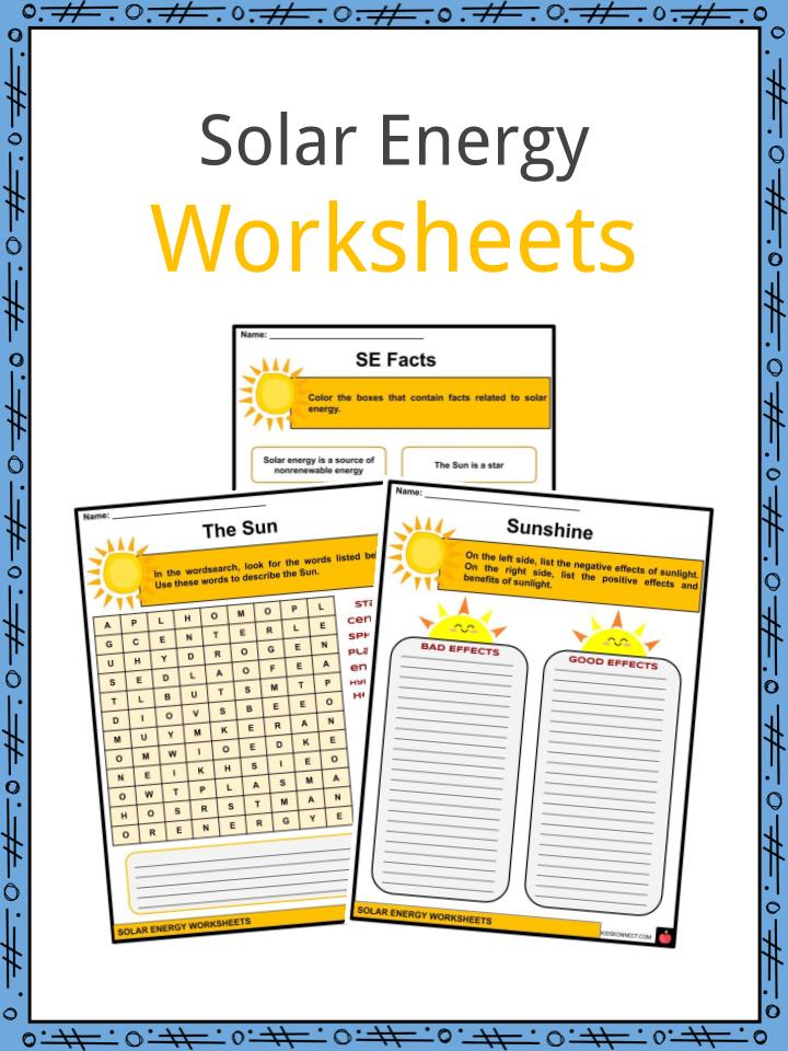 Solar Energy Facts, Worksheets & Thermal Energy For Kids - Worksheets ...