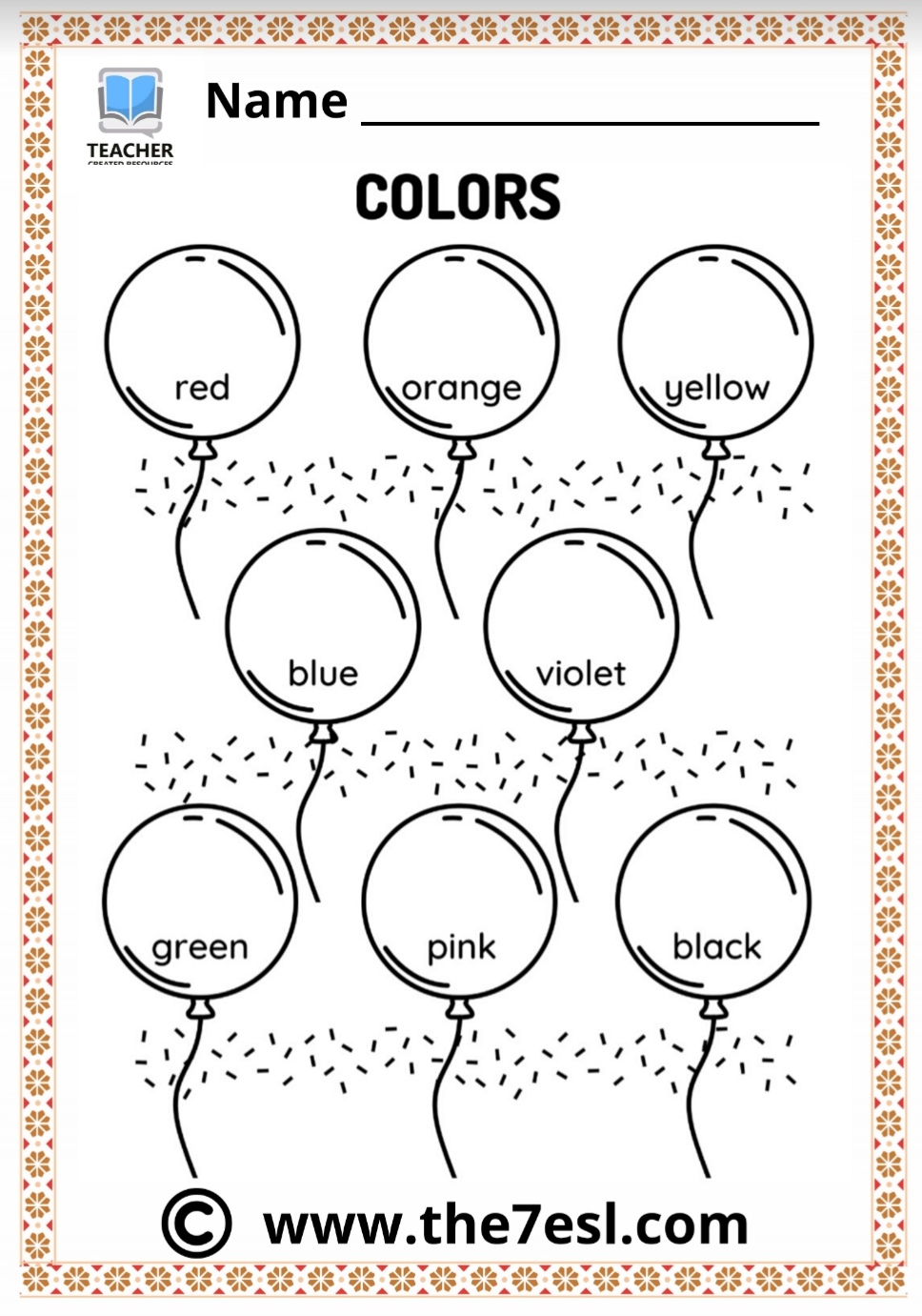 Colors and Shapes Worksheets – English Created Resources - Worksheets ...