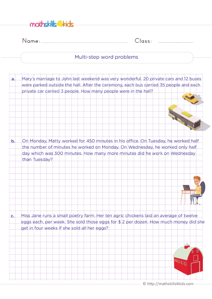 Math Word Problems Worksheets PDF | Estimation Exercises Worksheets ...