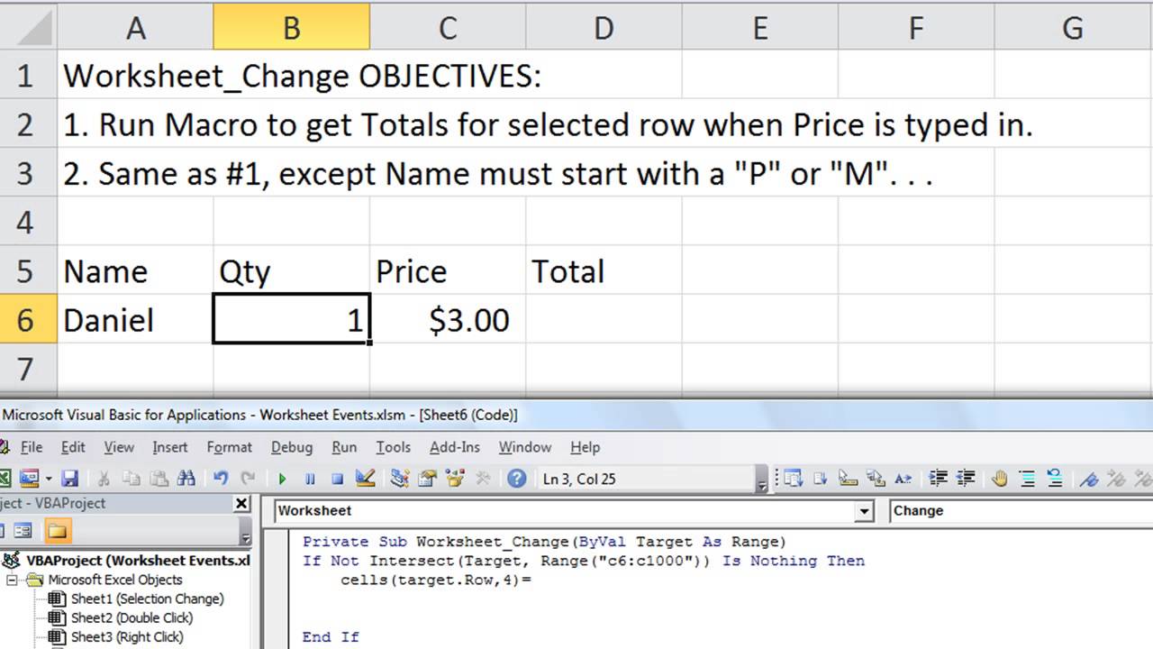 Excel Worksheet Events #2 Macro when you change a cells value, LEFT and UCASE functions ...
