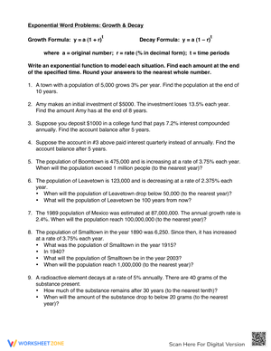 Exponential Growth And Decay Problems 4 - Fill and Sign Printable ...