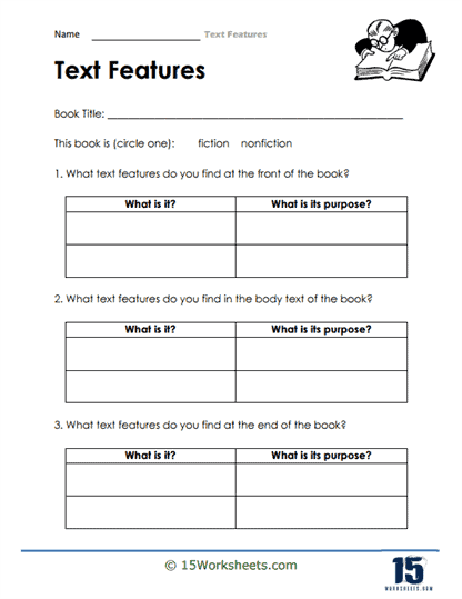 Text Features Worksheets - 15 Worksheets.com - Worksheets Library