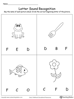 FREE* Recognize the Sound of the Letter F | MyTeachingStation.com - Worksheets Library