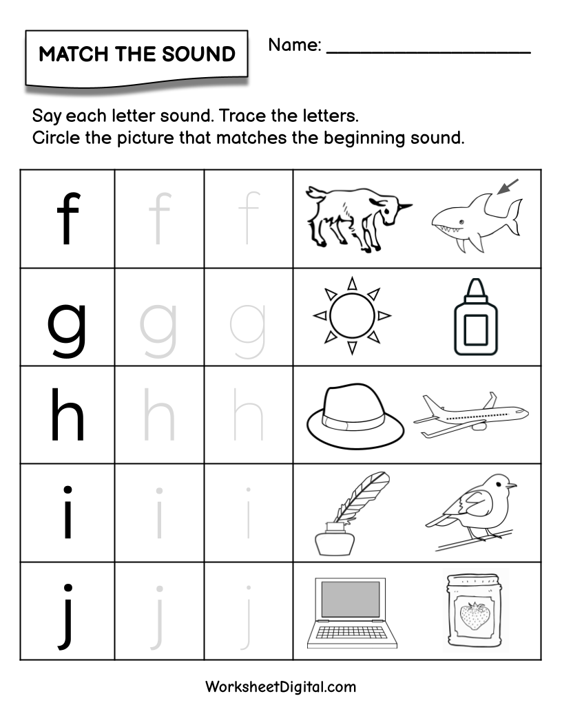 FREE* Beginning Sound of the Letter F | MyTeachingStation.com - Worksheets Library