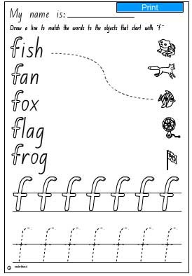 Phonemic Awareness & Phonics - Letter f - Worksheets Library