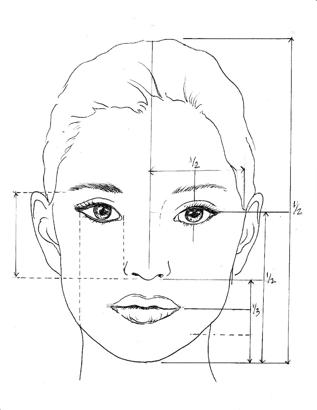 9 Steps to Mastering Female Face Proportions: Easy Tutorial for ... - Worksheets Library