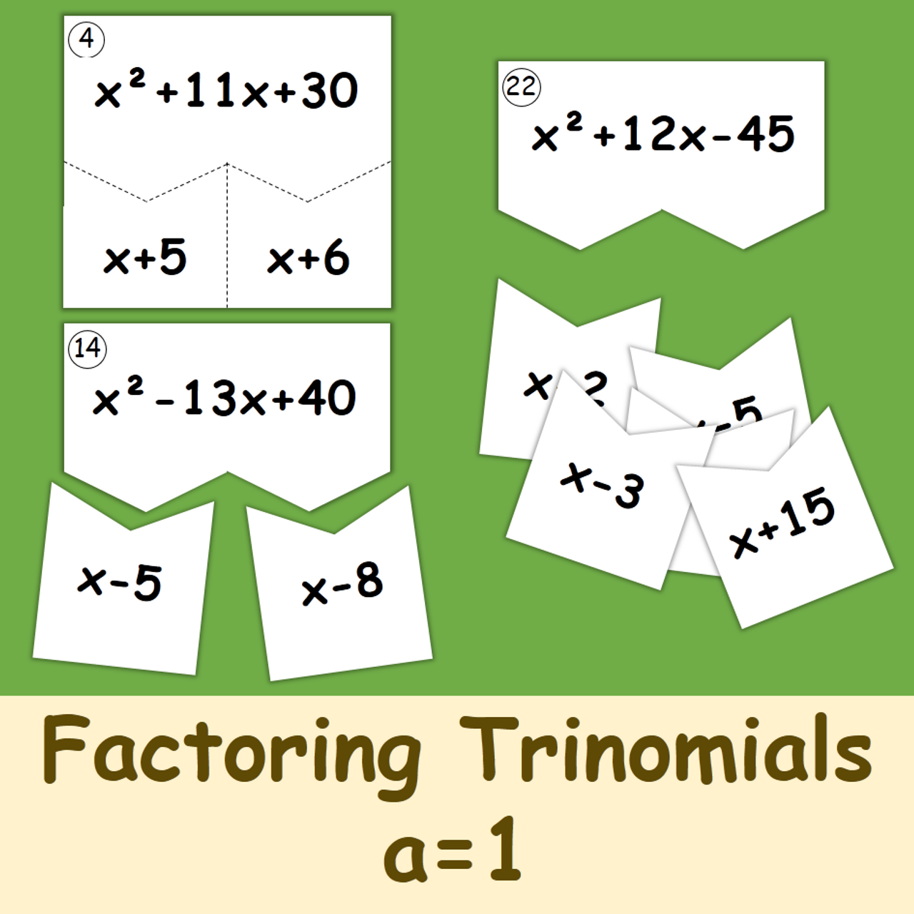Factoring Trinomials a=1 (Puzzles) - Worksheets Library