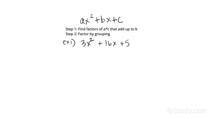 Factoring A Quadratic With Leading Coefficient Greater Than 1 Worksheets Library