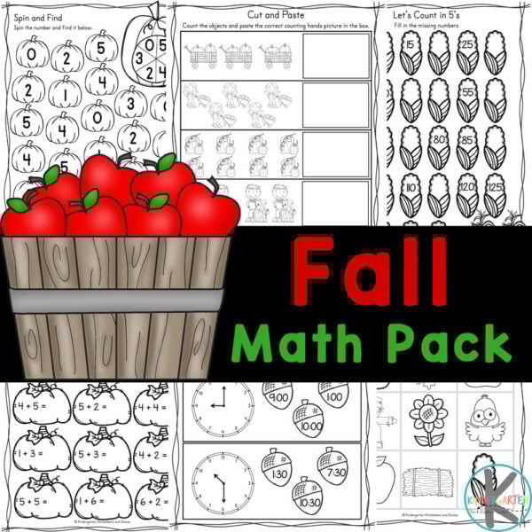 ? FREE Printable Kindergarten Fall Math Worksheets - Worksheets Library
