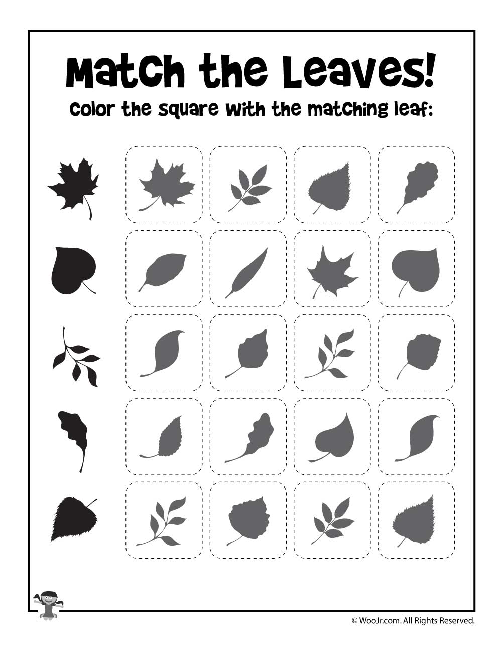 Free fall leaves worksheet printables, Download Free fall leaves ...