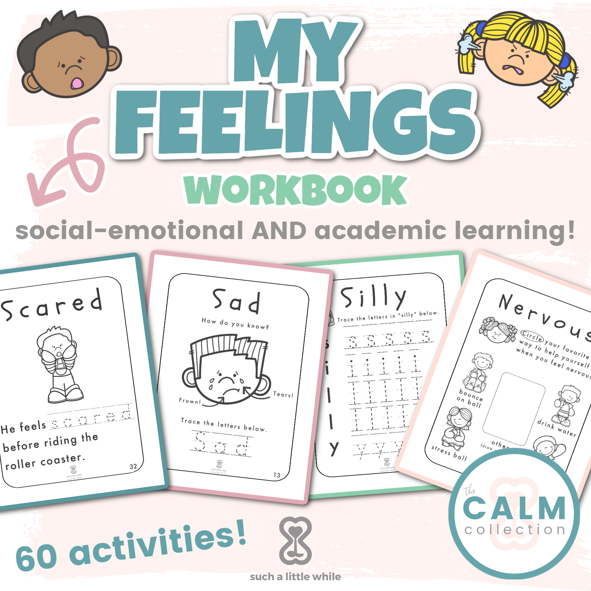 60 Activities on Feelings for Preschoolers: My Feelings Workbook ...