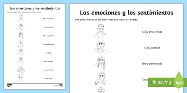 Emotions And Feelings Matching Worksheet / Worksheet - Worksheets Library