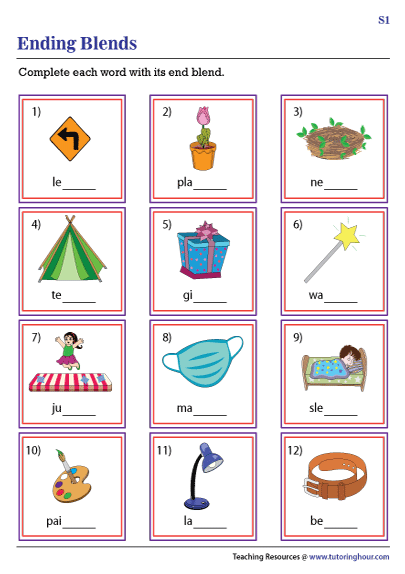 FREE Printable Final Ending Blends Worksheets - Worksheets Library