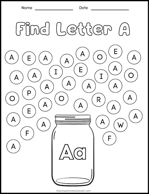 15+ Free Letter A Worksheets: Easy Print! - The Simple Homeschooler - Worksheets Library