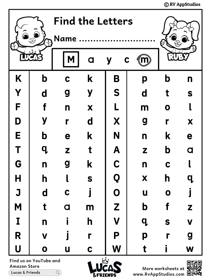 Find the Letter A Worksheet, Alphabet A Hunt Activity Free ... - Worksheets Library